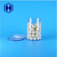 China Round Transparent PET Plastic Candy Snack Yogurt Cookies Can 280ml 68mm with PE Lid for sale