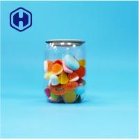 China Clear PET Easy Open Cans 210ml Food Grade Plastic Soda Drink Containers with Leak Proof Lid for sale