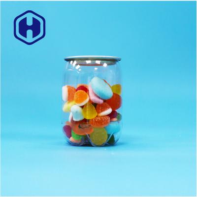 China Clear PET Easy Open Cans 210ml Food Grade Plastic Soda Drink Containers with Leak Proof Lid for sale
