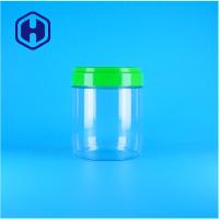 China Food Grade PET Clear Round Jar 520ml 89mm Screw Cap for Peanut Butter for sale