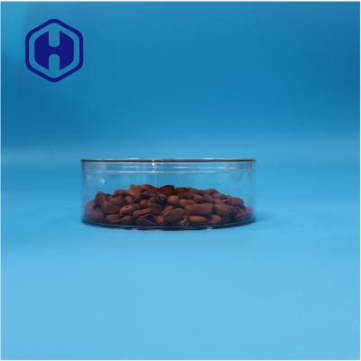 China BPA Free Clear PET Plastic Dried Fruit Pistachio Containers 550ml 140mm Flat Lids for sale
