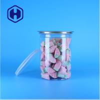 China Clear PET Food Storage Cans 490ml 83mm Diameter with PE Lids for Sweets Cookies Jellies for sale
