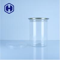 China Transparent PET Food Storage Cans 490ml 83mm Diameter Airtight Easy Open Lid for Cake Dried Fruits for sale