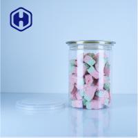China Transparent PET Food Storage Cans 490ml 83mm Diameter Airtight Easy Open Lid for Cake Dried Fruits for sale