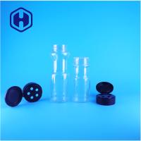 China Food Grade 100ml Clear PET Plastic Spice Jar with Sifting Lid for Pepper Powder for sale