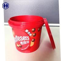China Food Grade PP IML Bucket 1340ml ø142×128mm for Chocolate & Biscuits Packaging with Microwave Safe Design for sale