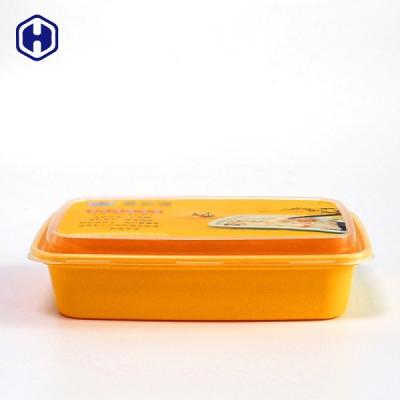 China 400ml IML Plastic Food Container 173.5×116.5×44mm for Cashew Nuts and Sweets for sale