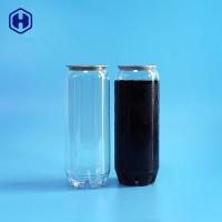 China 500ml Clear Plastic Beverage Can with 64mm Diameter - FDA & SGS Certified PET Material for Carbonated Drinks for sale