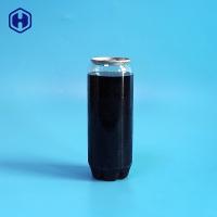 China 500ml Clear Plastic Beverage Can with 64mm Diameter - FDA & SGS Certified PET Material for Carbonated Drinks for sale