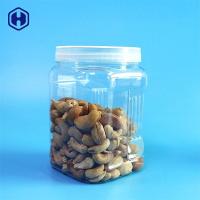 China 720ml 24oz BPA Free Square Plastic Grip Jar with PP Screw Lid for Food Packaging for sale
