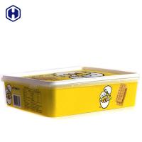 China Soda Cracker IML Plastic Food Container 87oz 2600ml with In-Mold Labeling and PP Material for sale