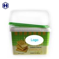 China Square IML Layer Cake Tub 3000ml 100oz Plastic PP Packaging Container with In-Mold Labeling for sale