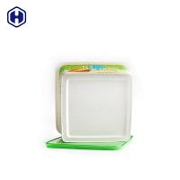 China Square IML Layer Cake Tub 3000ml 100oz Plastic PP Packaging Container with In-Mold Labeling for sale