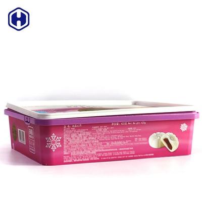 China 450g PP Plastic IML Pastry Box 257x213x69mm with Custom Labeling for Moon Cakes and Bakery Products for sale