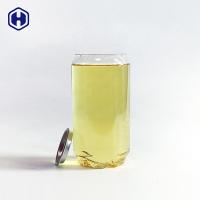 China Clear PET Plastic Soda Cans 350ml 12oz with 66mm Diameter for Carbonated Beverage Packaging for sale