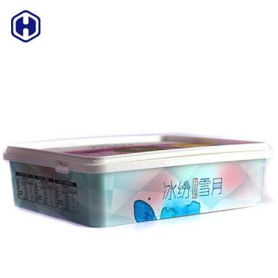 China Recyclable Plastic Cookie Box 2600ml A4 Shape with Hot Filling Capability up to 87°C - IML Packaging Container for sale