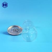 China BPA Free PET Plastic Soda Cans 330ml 10OZ Clear Cylinder Beverage Canister 64mm Diameter for sale