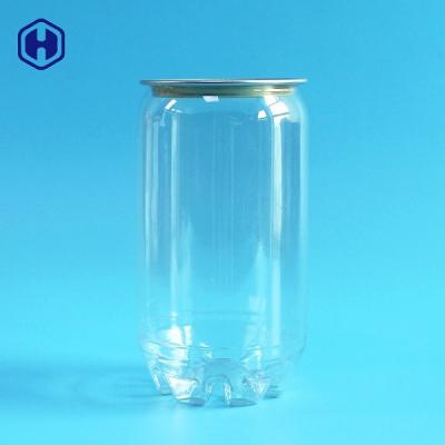 China 12oz 345ml Food Grade PET Plastic Soda Cans - 67mm Diameter Clear Beverage Containers with Airtight Sealing for sale