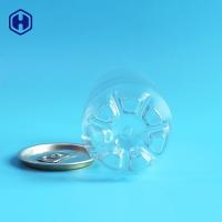 China 12oz 345ml Food Grade PET Plastic Soda Cans - 67mm Diameter Clear Beverage Containers with Airtight Sealing for sale
