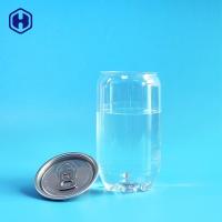 China Clear PET Plastic Soda Cans 375ml 13oz Carbonated Beverage Containers with 67mm Diameter for sale