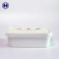 China 750ml 25oz IML Plastic Food Containers for Hot Food - Square PP Box with Custom Labeling for sale