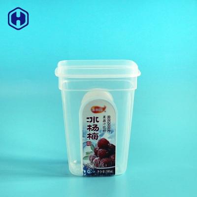 China 440ml 15oz Square IML Plastic Juice Container - Hot Filling, Microwavable, Leak-Proof Food Packaging for sale