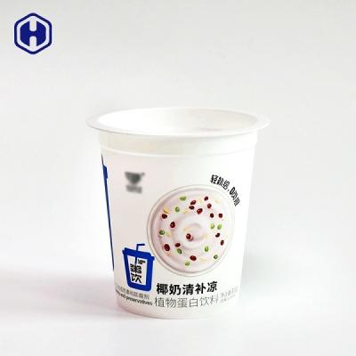 China 11oz 335ml IML Plastic PP Cup with Foil Sealing - Microwavable Food Grade Container for Milk Products for sale