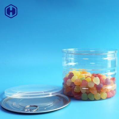 China Clear Plastic Cans 1080ml 34OZ Round PET Food Grade Airtight Leak Proof for sale