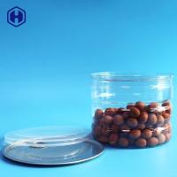 China Clear Plastic Cans 1080ml 34OZ Round PET Food Grade Airtight Leak Proof for sale
