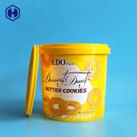 China Thin Wall Round Plastic Cookie Containers 84oz 400g with Single Handle - IML Food Grade PP Packaging 2500ml for sale