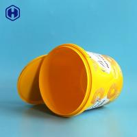 China Thin Wall Round Plastic Cookie Containers 84oz 400g with Single Handle - IML Food Grade PP Packaging 2500ml for sale