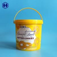 China Thin Wall Round Plastic Cookie Containers 84oz 400g with Single Handle - IML Food Grade PP Packaging 2500ml for sale