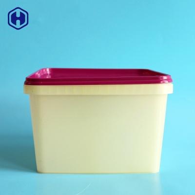 China Recycled PP IML Square Tubs 2800ML 94OZ Food Grade Plastic Buckets with Customizable Dimensions for sale