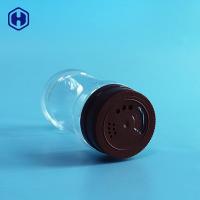 China Transparent PET Plastic Spice Jar with Three-Hole Rotary Lid - 7oz 220ml Capacity, 61mm Diameter Food Grade Container for sale