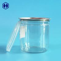 China #307 Clear Plastic Cans 380ml with Aluminum Easy Open Ends Lid - Food Grade PET Containers 85x90mm for sale