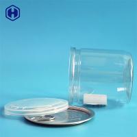 China #307 Clear Plastic Cans 380ml with Aluminum Easy Open Ends Lid - Food Grade PET Containers 85x90mm for sale