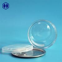 China #307 Clear Plastic Cans 380ml with Aluminum Easy Open Ends Lid - Food Grade PET Containers 85x90mm for sale