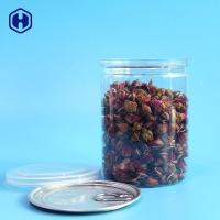 China 500ml 16OZ Clear PET Plastic Cans - 84mm Diameter Cylindrical Food Containers for Snacks & Candies for sale