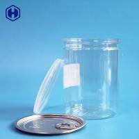 China 500ml 16OZ Clear PET Plastic Cans - 84mm Diameter Cylindrical Food Containers for Snacks & Candies for sale