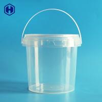 China 1L Plastic PP IML Bucket with Custom Labels - ø132mm × 123mm Round Food Container Single Handle Recyclable for sale