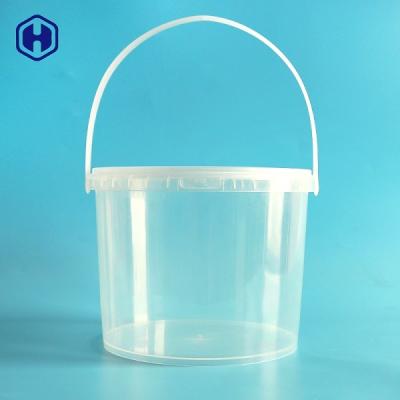 China 3L Single Handle IML Plastic Bucket with PP Round Cover for Yogurt Packaging ø188mm × 145mm for sale