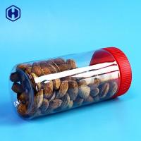 China Clear Empty Round Wide Mouth Plastic Jars Dried Nuts Cashew Packing for sale