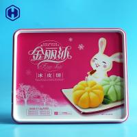 China Square PP Plastic IML Box 25.7×21.3×6.9cm for 480g Cake & Dry Fruit Packaging for sale