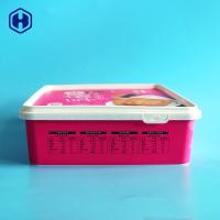 China Square IML Plastic Container 25.7×21.3×6.9cm with 2600ml Capacity for Food Packaging for sale