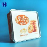 China 400g Butter Cookie IML Plastic Food Storage Container 253x213x69mm PP Material with In-Mold Labeling for sale