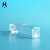 China 150ml Square Recyclable PET Sauce Bottle with Screw Lid - 142mm Height, Food Grade Plastic Container for sale