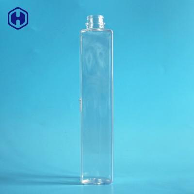 China 450ml Square PET Plastic Bottles with Screw Lids - 15oz Clear Food Grade Containers for sale