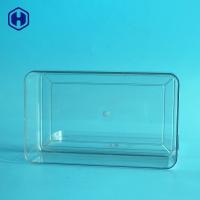 China Recyclable Square PET Packaging Box 500ml Capacity with Lid - BPA Free Food Grade Plastic Container for sale