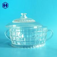 China 45oz Clear Plastic PET Food Storage Container 1400ml Capacity with Customizable Dimensions 229x178x138mm for sale