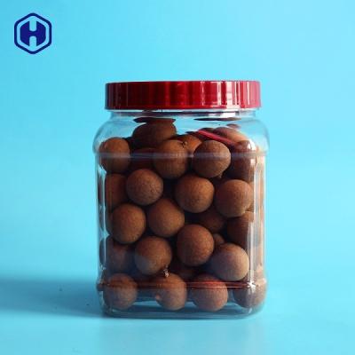 China 860ML Square Wide Mouth Plastic Jars - 28OZ Food Grade PET Containers with Airtight Sealing for Dry Nuts Storage for sale